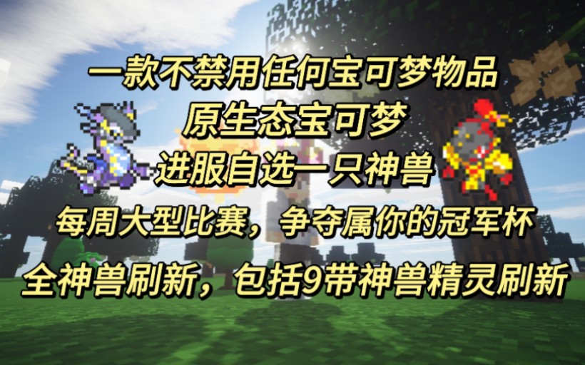 手机电脑都可以玩的土豆宝可梦•不禁用任何物品•进服自选一只神兽...