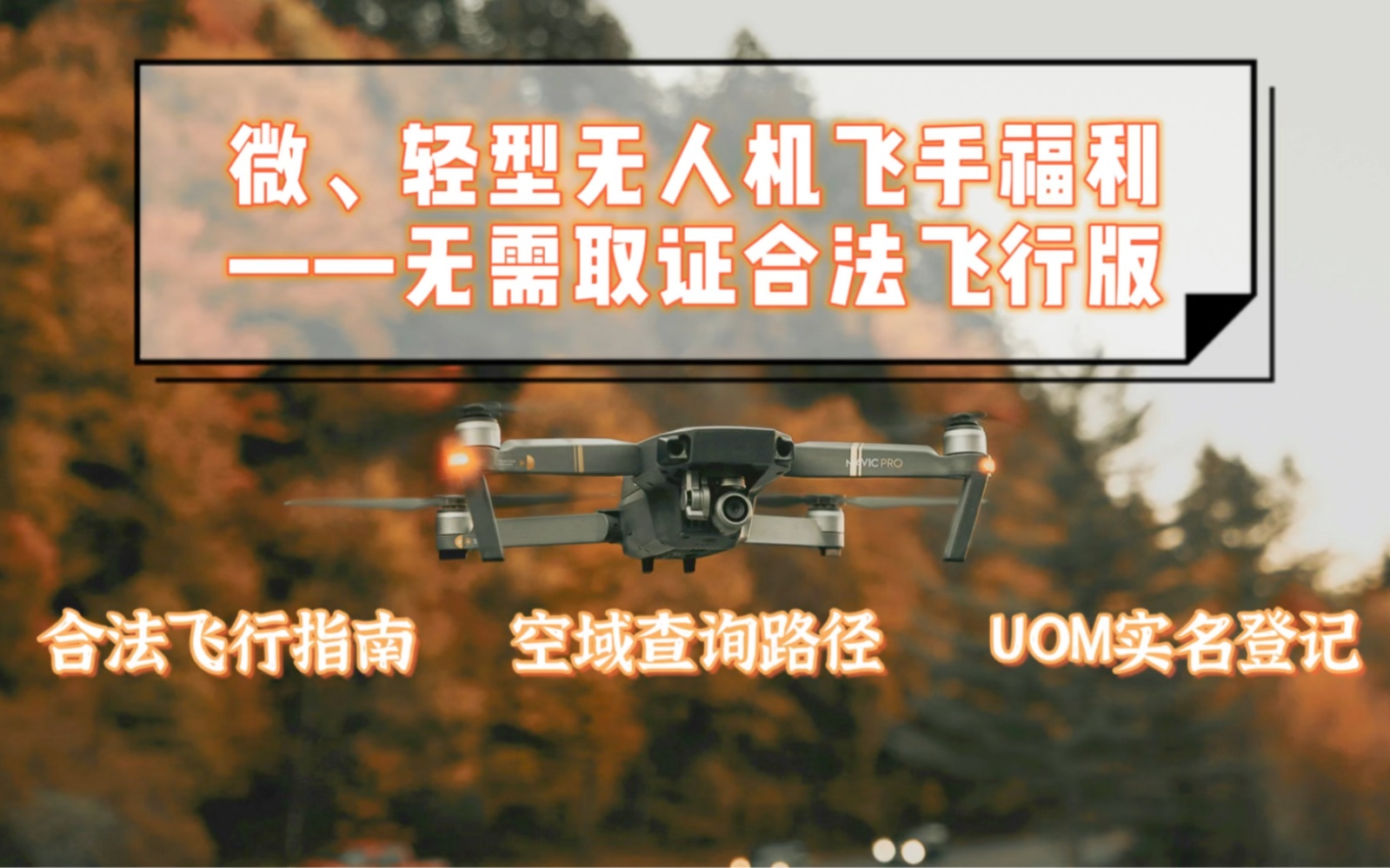 微、轻型无人机飞手福利--无需取证合法飞行版
