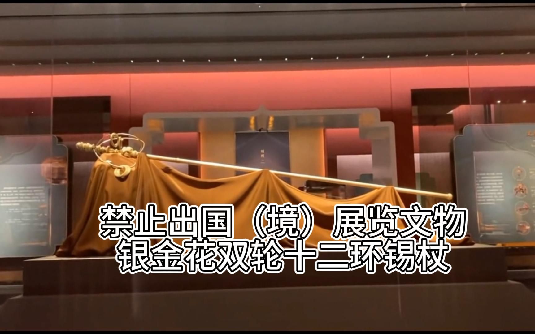 禁止出国(境)展览文物-银金花双轮十二环锡杖