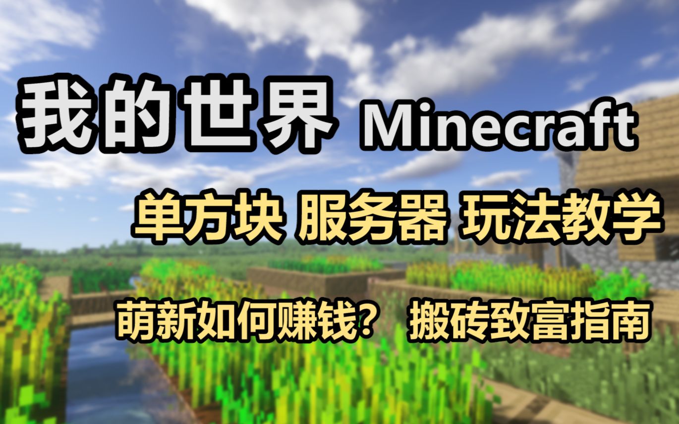 【Minecraft 我的世界】 服务器玩法教学 萌新如何赚钱?高效搬砖指南