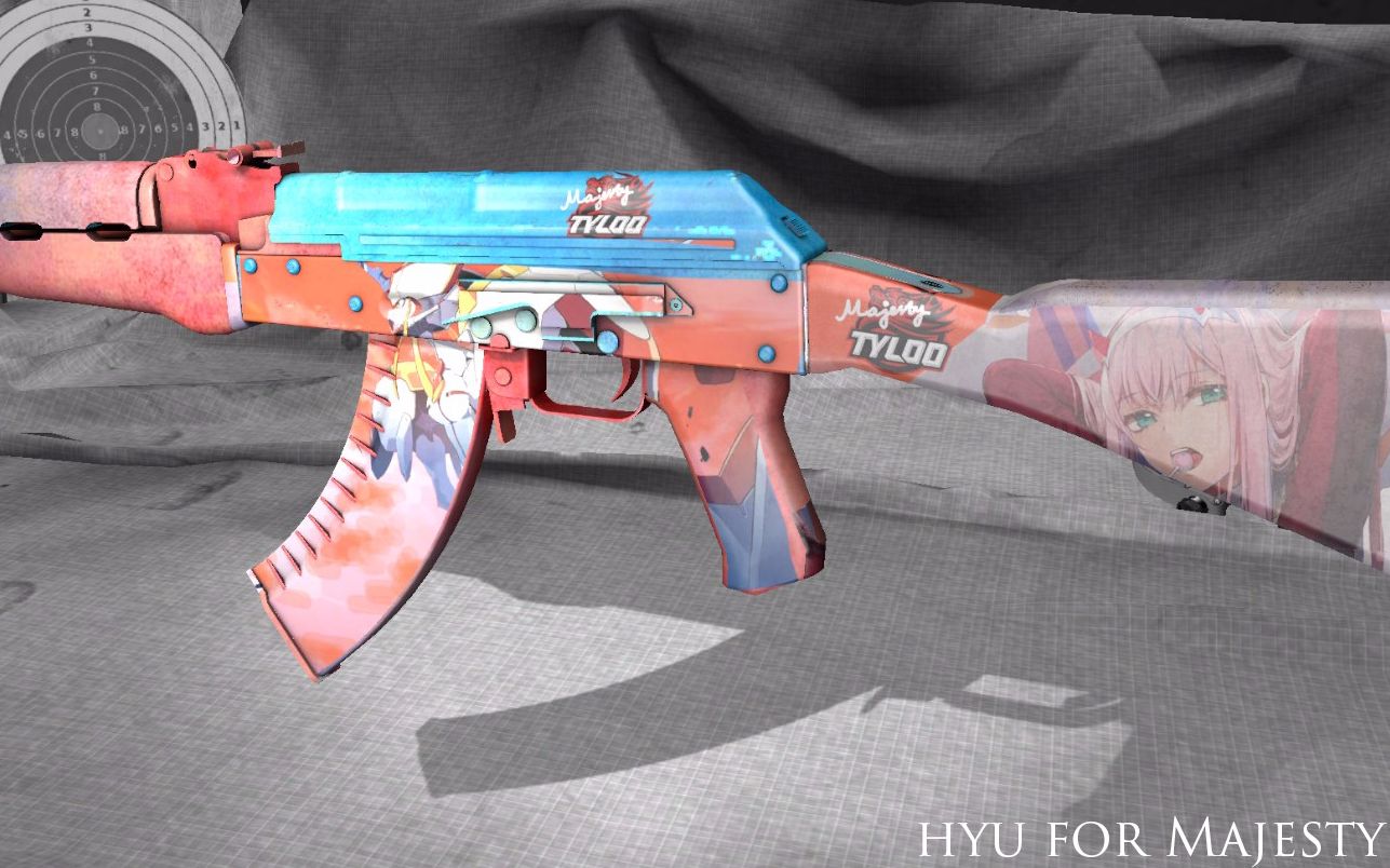 【CSGO】自制皮肤展示——“02”(送给Majesty的皮肤)