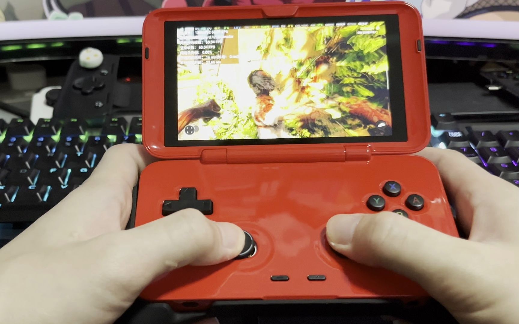 ...翻盖安卓掌机烈焰红 翻雕掌机 串流体验 死亡岛2_单机游戏热门视频