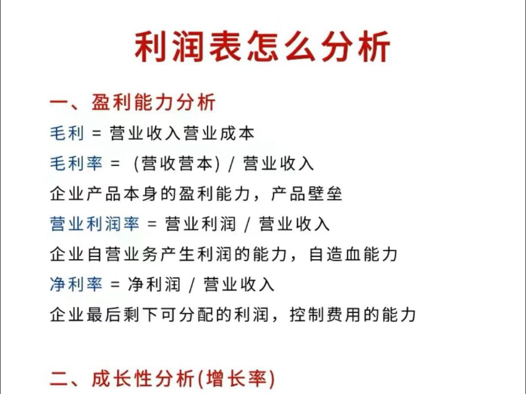 利润表这样做利润分析,真的简单省事!
