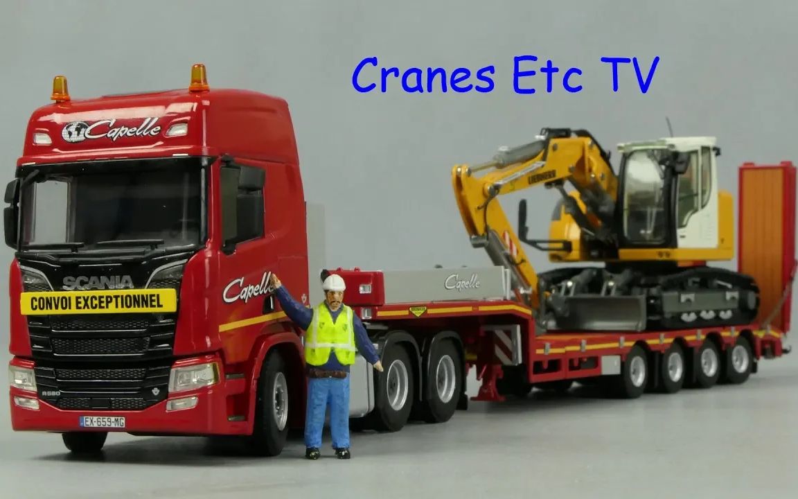 【WSI模型收藏】Capelle涂装斯堪尼亚连挂半低装载机拖车 by Cranes ...