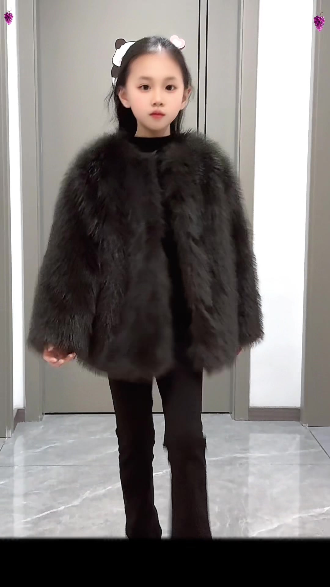 女童仿皮草毛毛外套,女儿穿上洋气又保暖! #童装 #高品质童装 #面料...