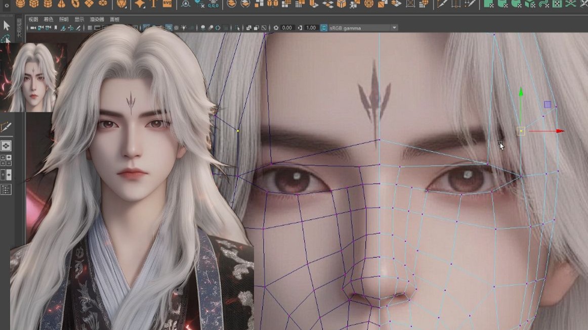 【Maya人物建模】—《仙逆》王林人物模型布线超详细教程,3D动漫...