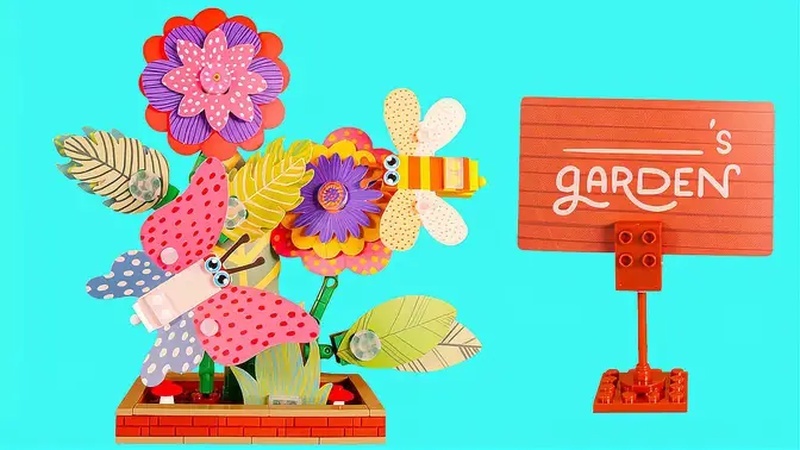 咔搭夹子积木花园玩具 一起来打造自己的花园吧!