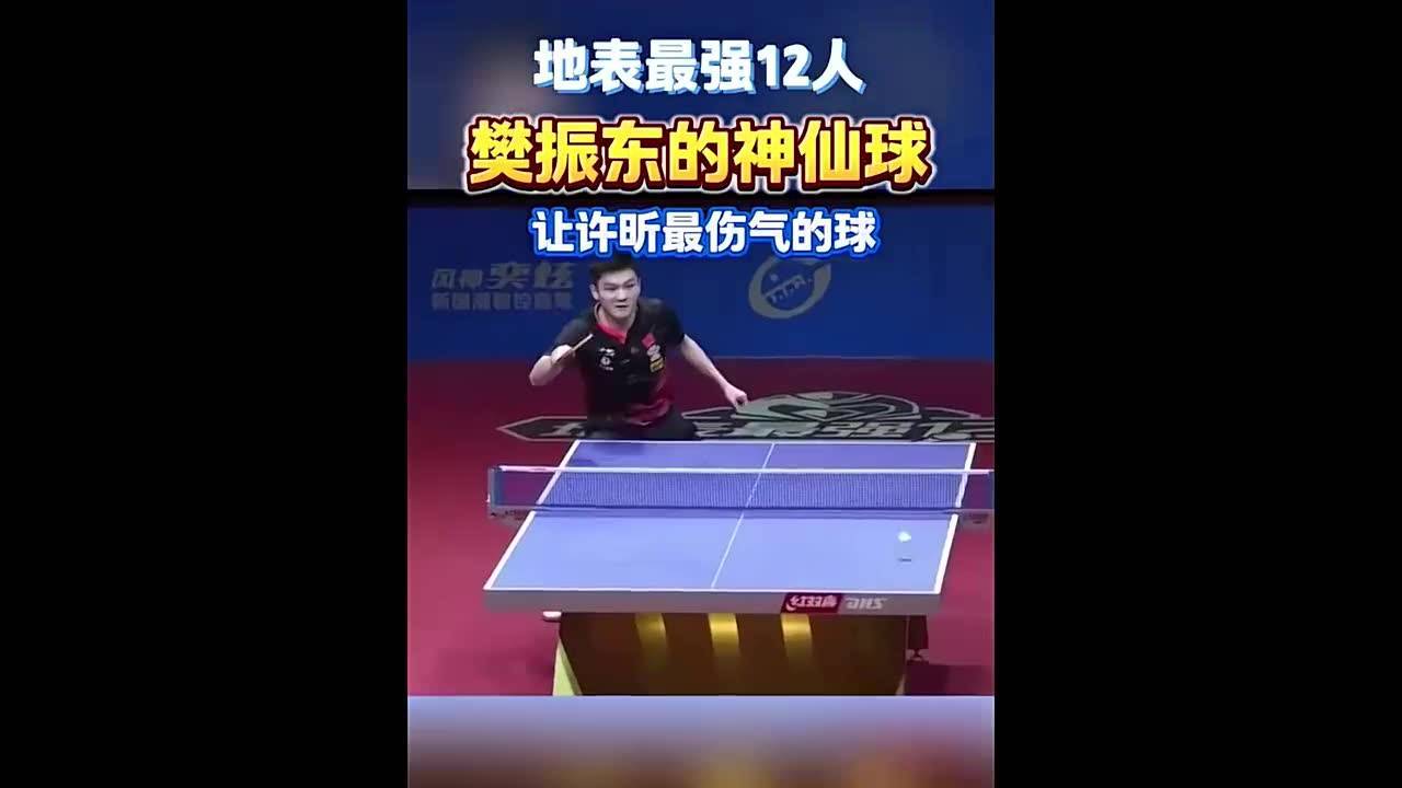 本能反应!樊振东的神仙球让许昕很受伤,这反应速度无敌了!