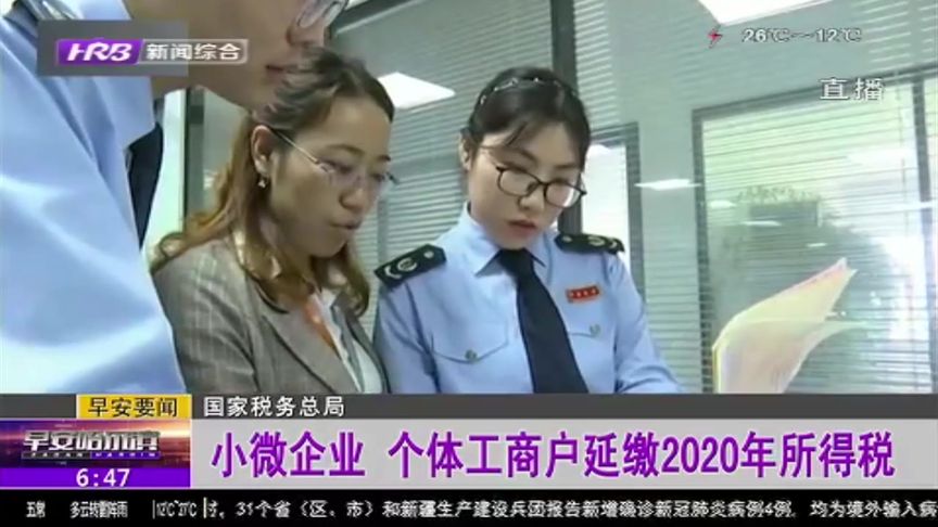 国家税务总局:小型微利企业和个体工商户延缓缴纳2020年所得税