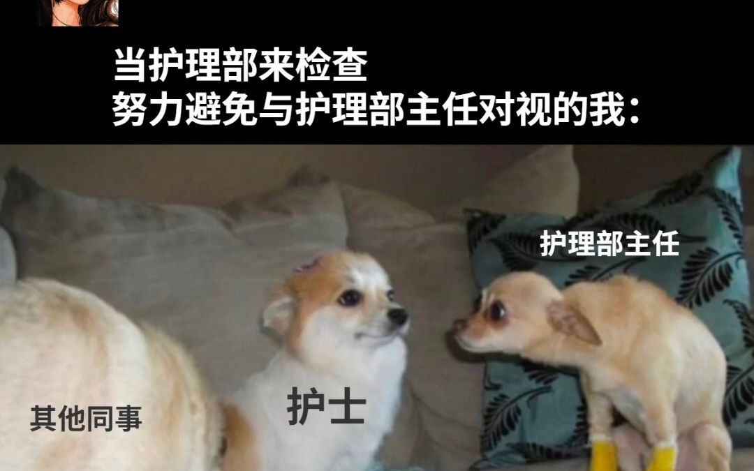 当护理部主任来检查,就说是不是你