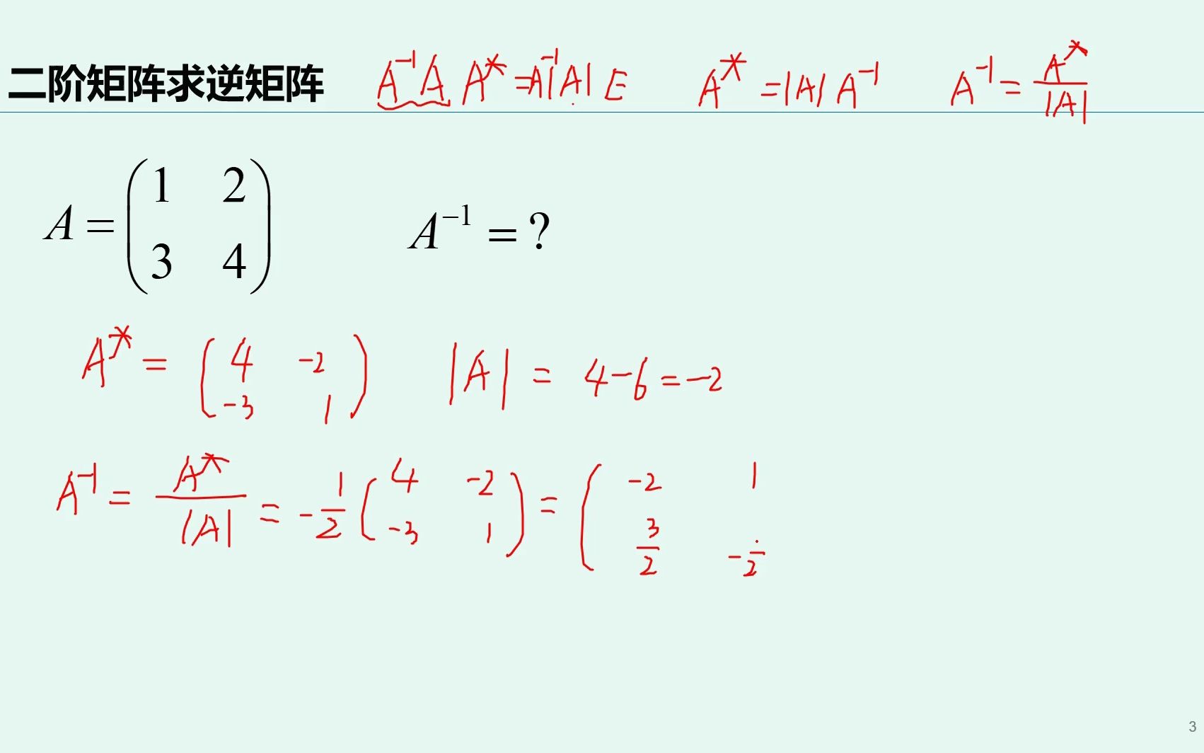 线性代数-逆矩阵的求法
