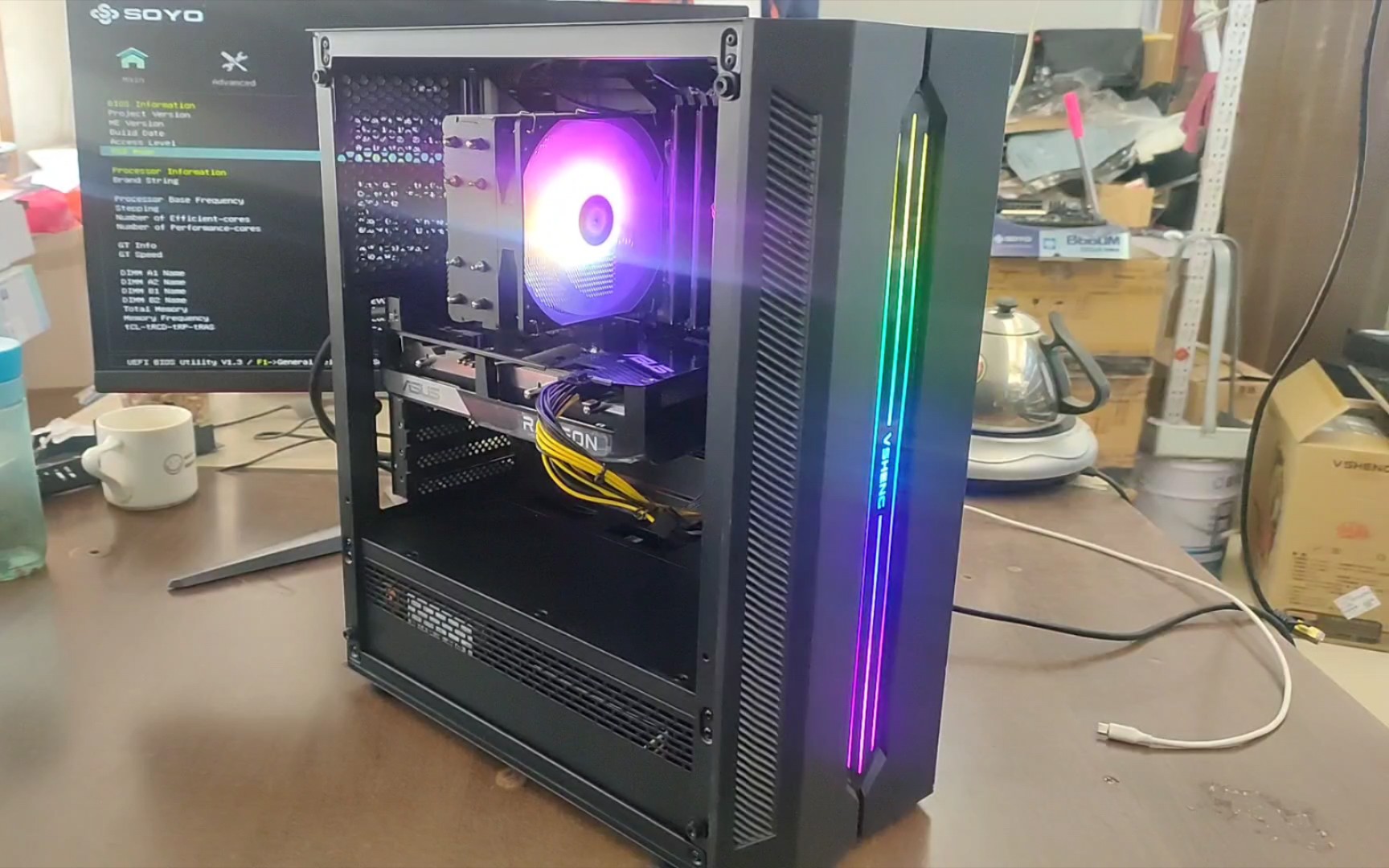 粉丝装机 预算5300 i5 12400F+RX6600 直播+录制测试游戏,CSGO,吃...