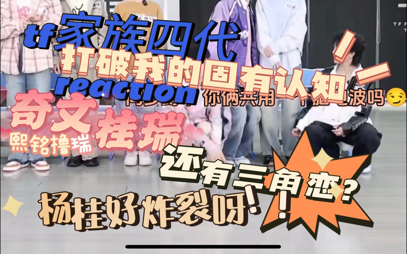 和嘴碎小姐姐一起磕乱炖cp,。03tf家族四代reaction桂瑞-奇文-熙铭-奕...