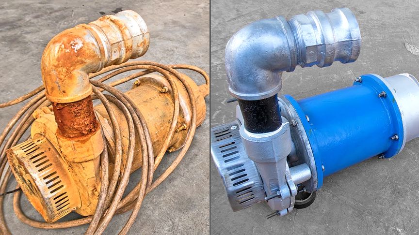 潜水泵坏了换新不划算,修复翻新一下继续用,这下又省了一笔钱