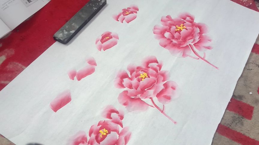 怎么用简单的方法,画出美丽的牡丹花,白老师详细讲解示范…