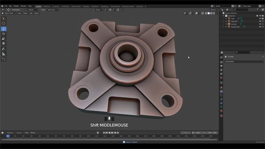 blender 如何使用bool tool快速布尔工具