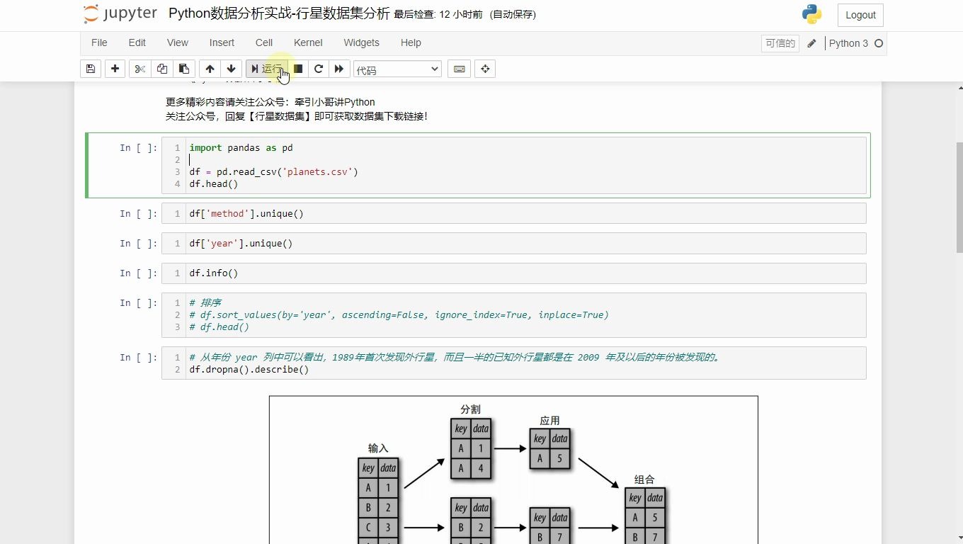 Pandas分组聚合实战-行星数据集分析