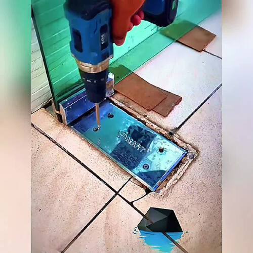 更换维修进水玻璃门地弹簧