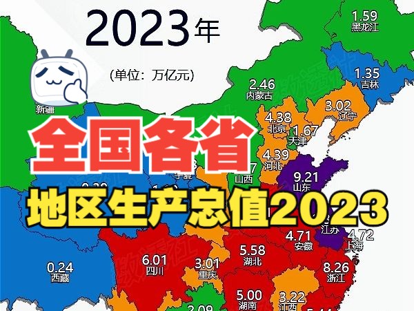 2023年全国各省地区生产总值