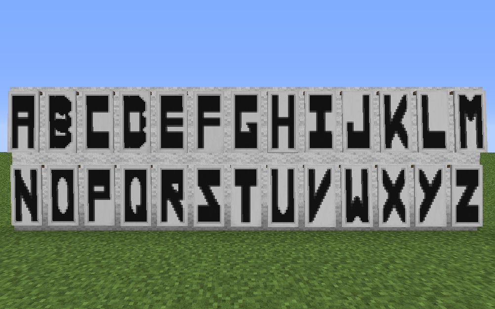 26个字母旗帜教学——MC旗帜教学