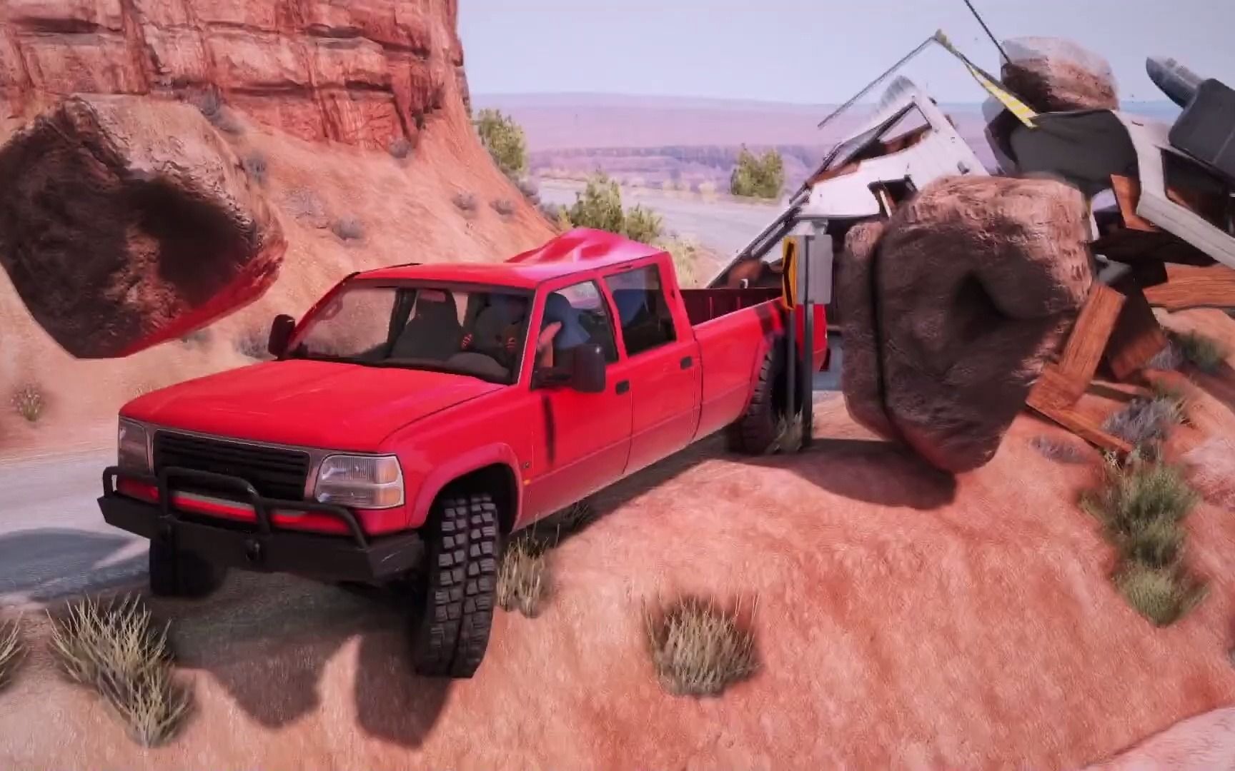 悬崖边车祸 - BeamNG Drive - NG_哔哩哔哩bilibili_游戏集锦