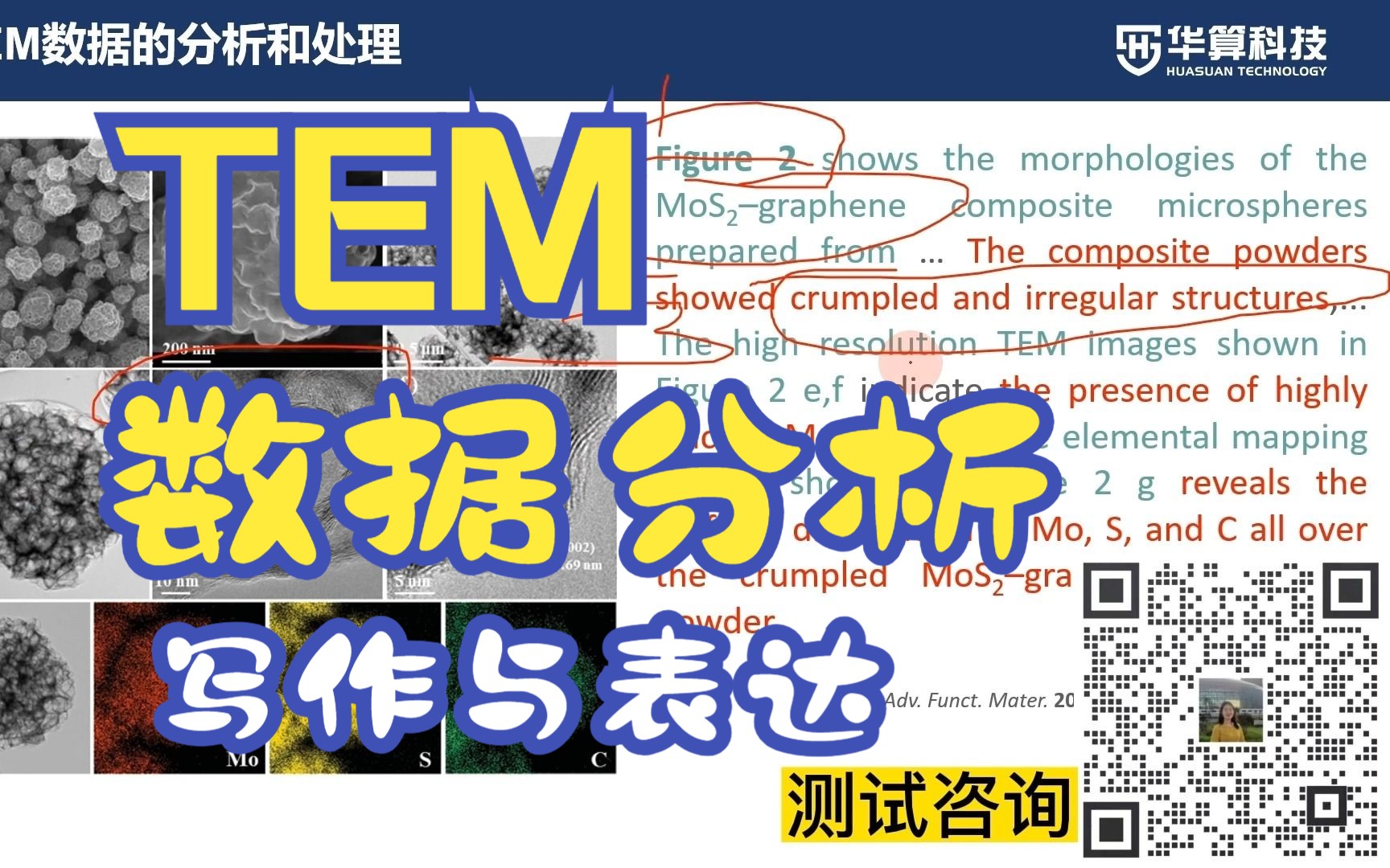 【做测试 找华算】TEM数据分析和处理_数据分析表达与写作