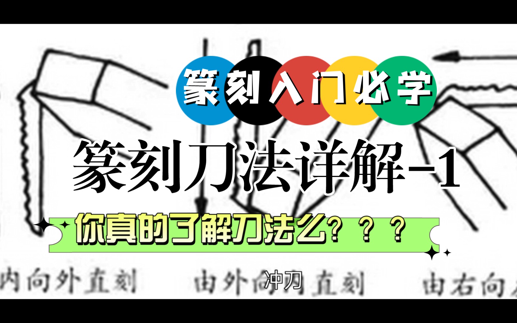 篆刻入门必学-篆刻刀法详解-1(基本刀法及执刀法)