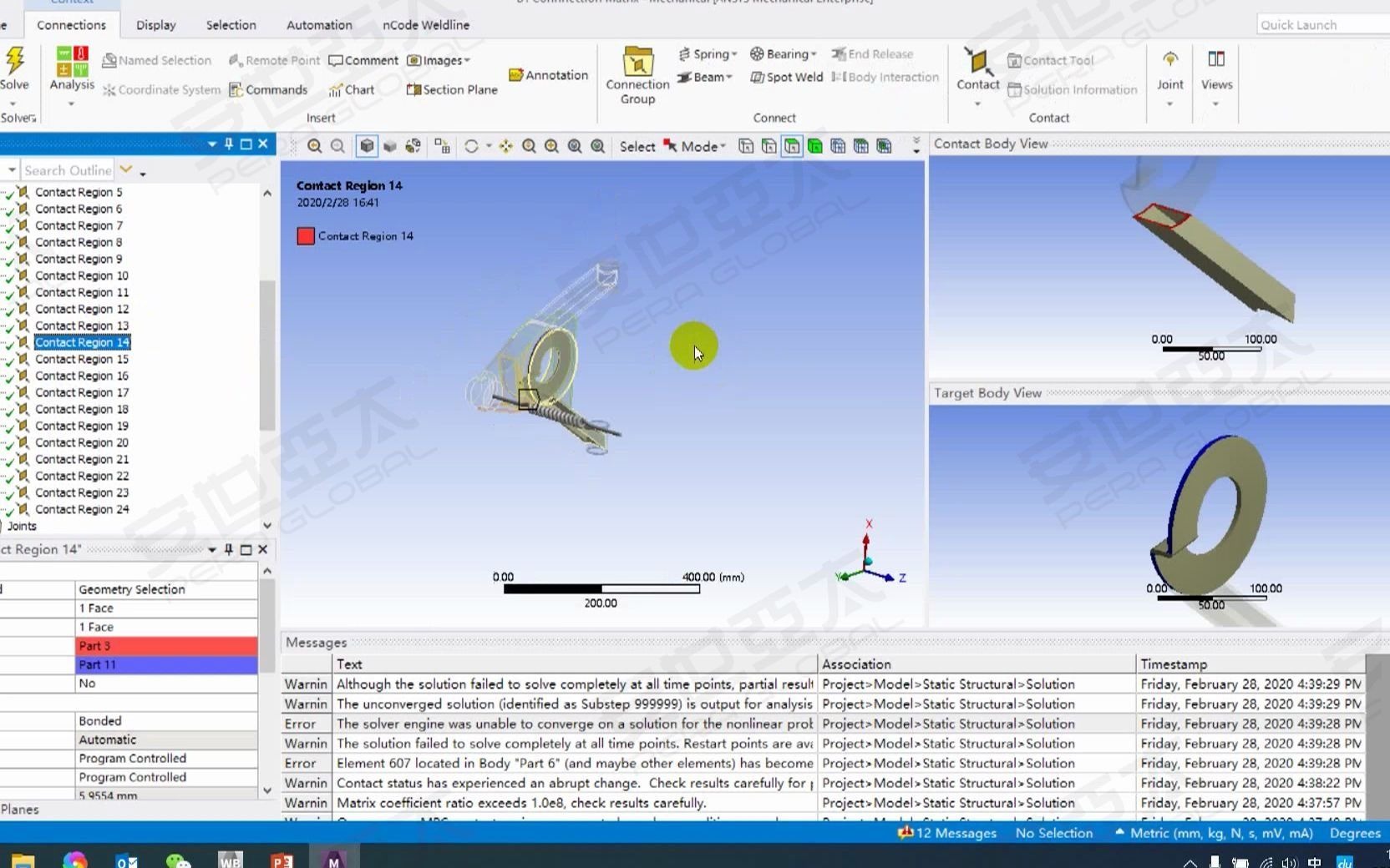ANSYS2020 接触初始状态检测适用技巧