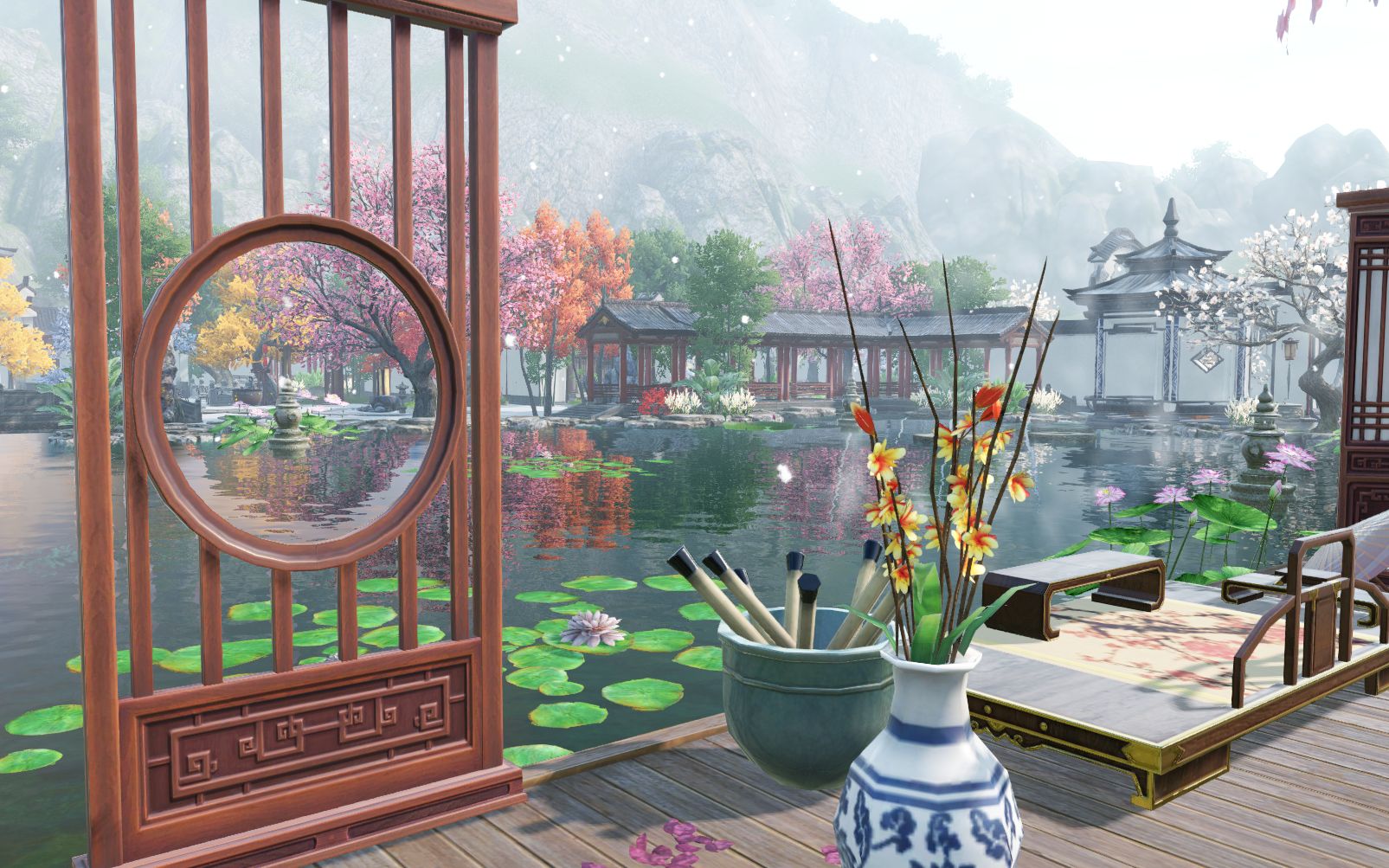 【天刀手游家园】徽派图纸 映雪居【修改版转up主另一个视频】