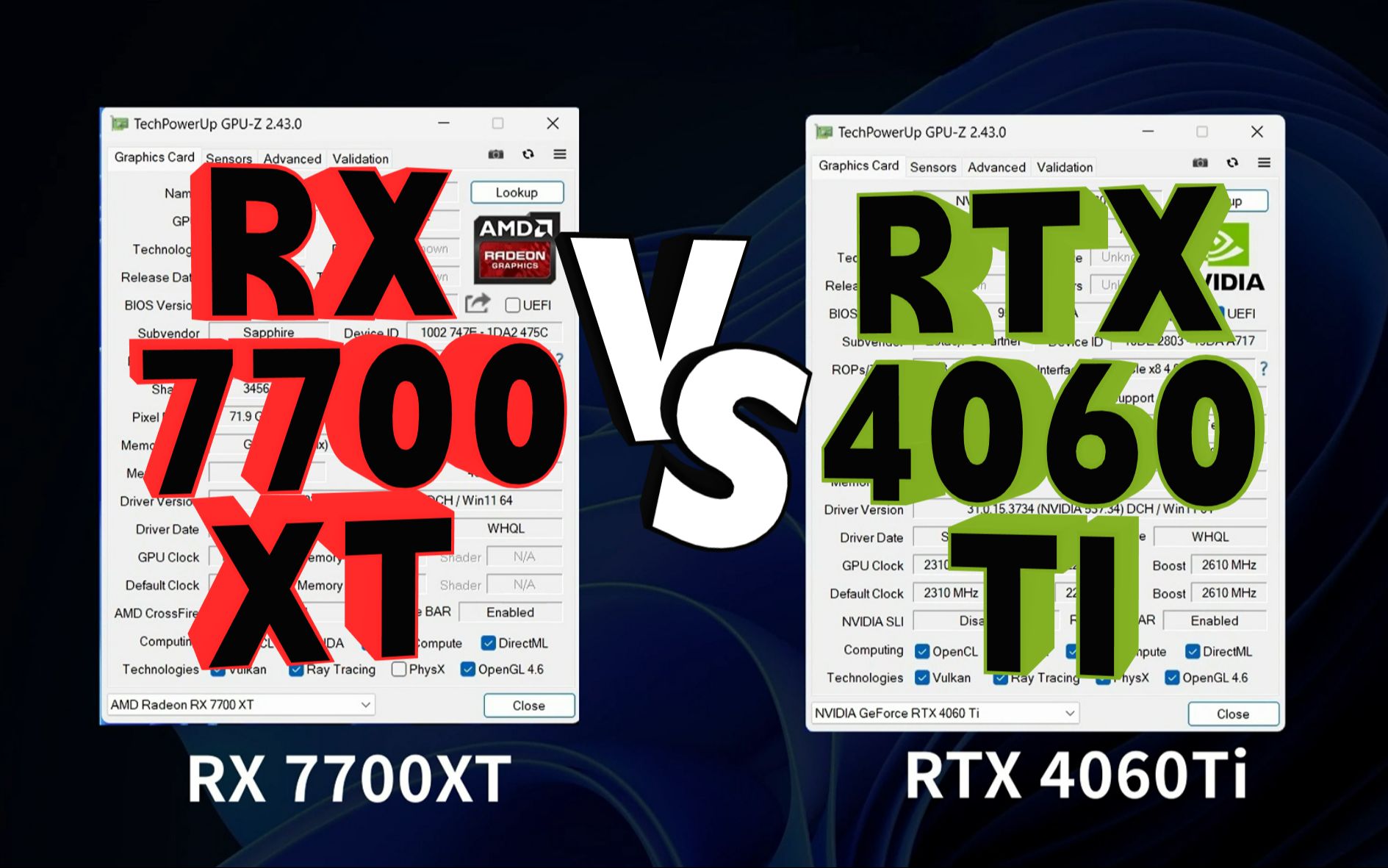 【显卡PK】蓝宝石RX7700XT极地版 VS 4060Ti ,对比测试结果如何?