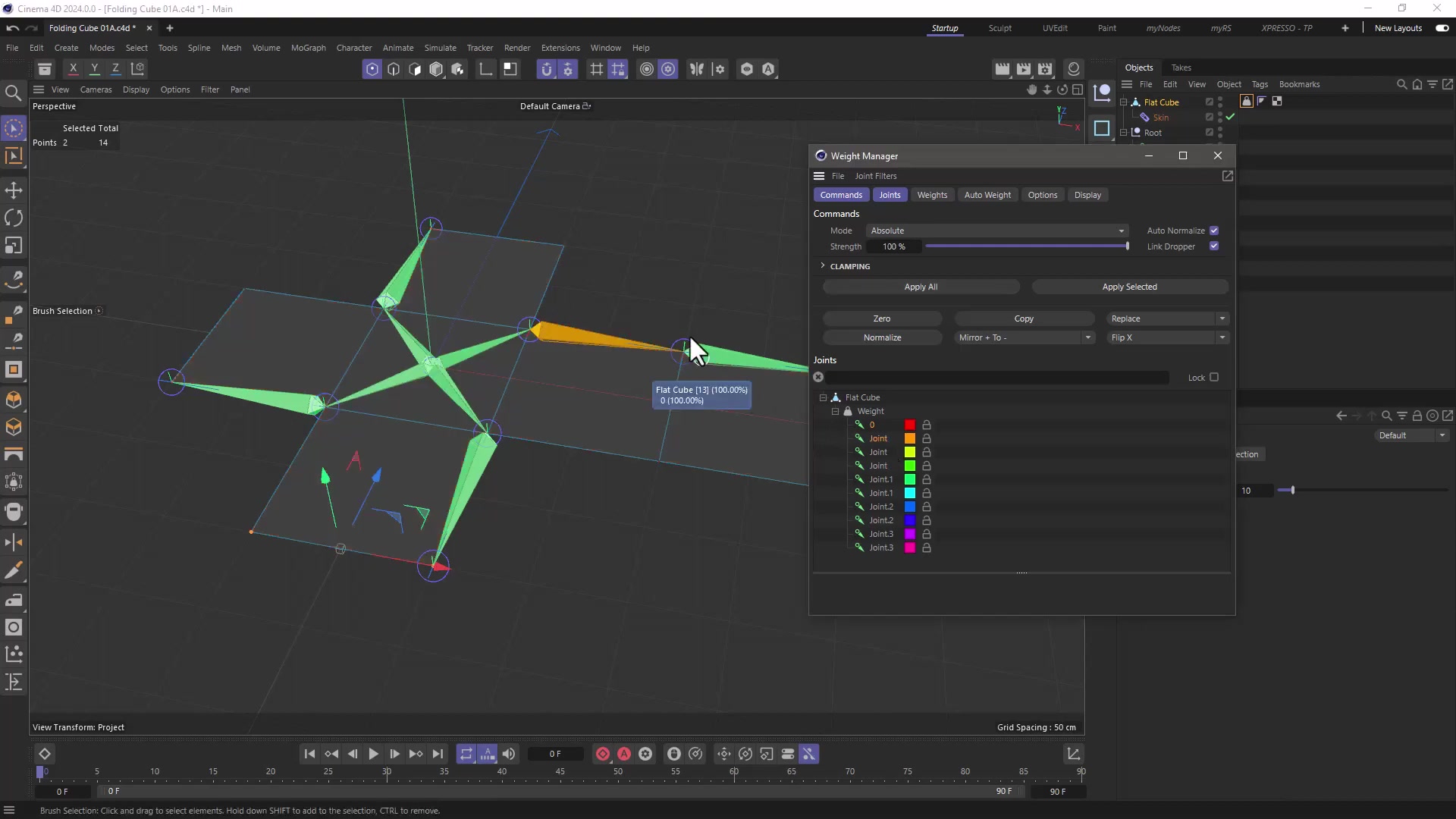 C4D 2024技巧教程#C4DQuickTip 103- 折叠盒子打开绑定动画教程...