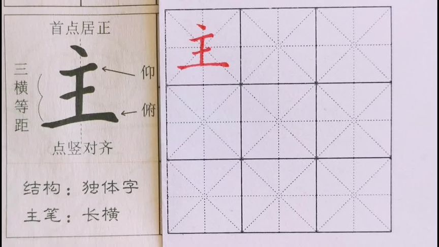 教材第10页主字讲解#硬笔书法 #写字 #练字 #手写 #硬笔