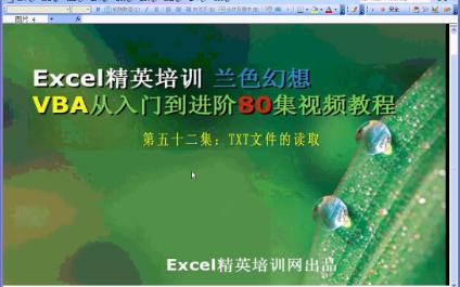 vba入门教程52:TXT文件读取