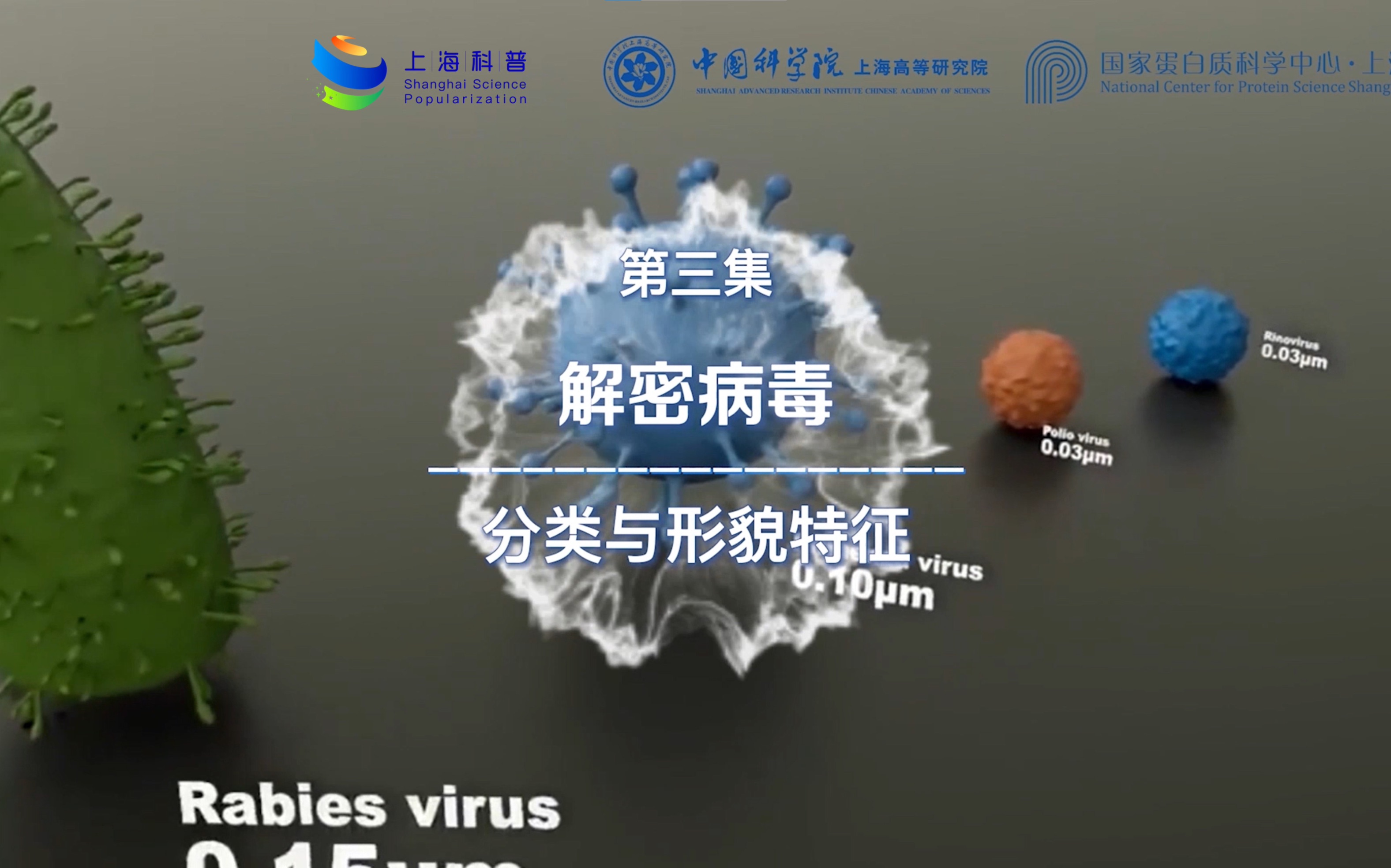 第三集《病毒的分类与形貌特征》跟随大科学装置一起探秘病毒微观...
