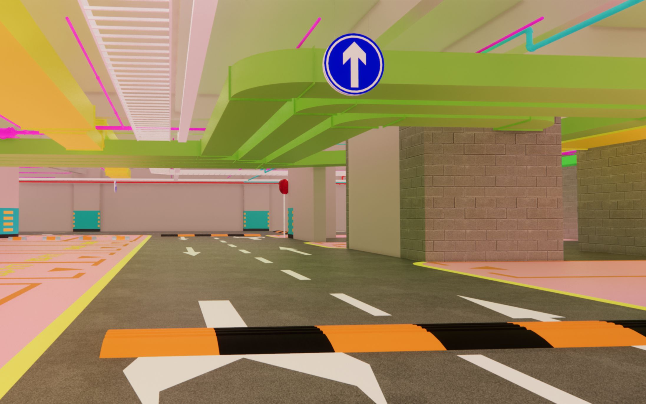 BIM机电管线综合-地下室漫游浏览视频