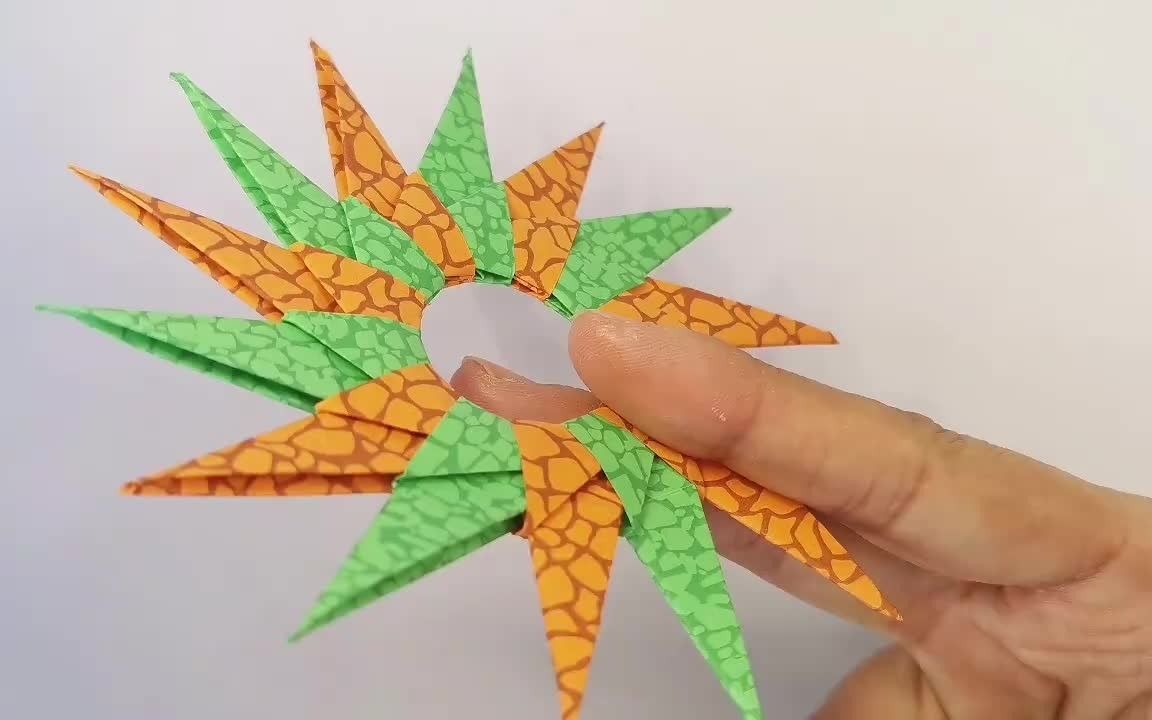 折纸教程:炫不炫?14刀飞镖!