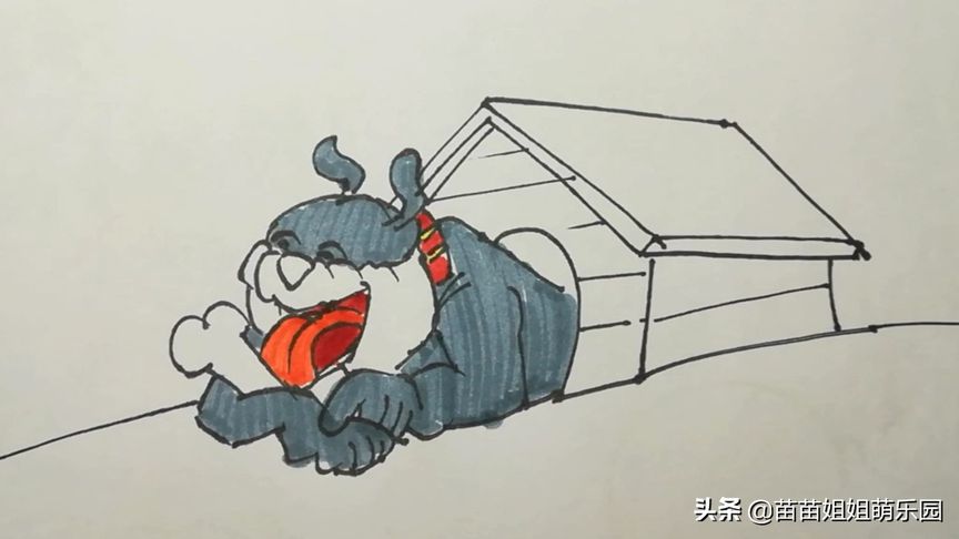 狗狗简笔画教程