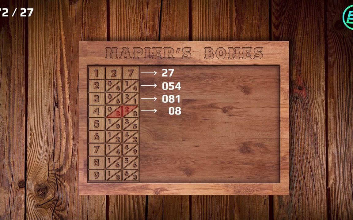 对数表发明者的计算器:纳皮尔算筹 Napier's Bones