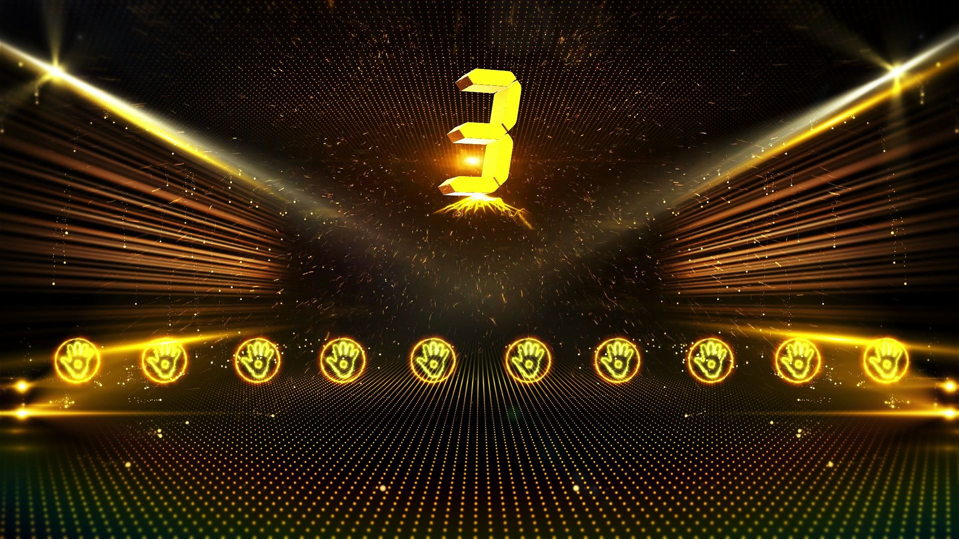 十人手掌震撼启动仪式AE模板