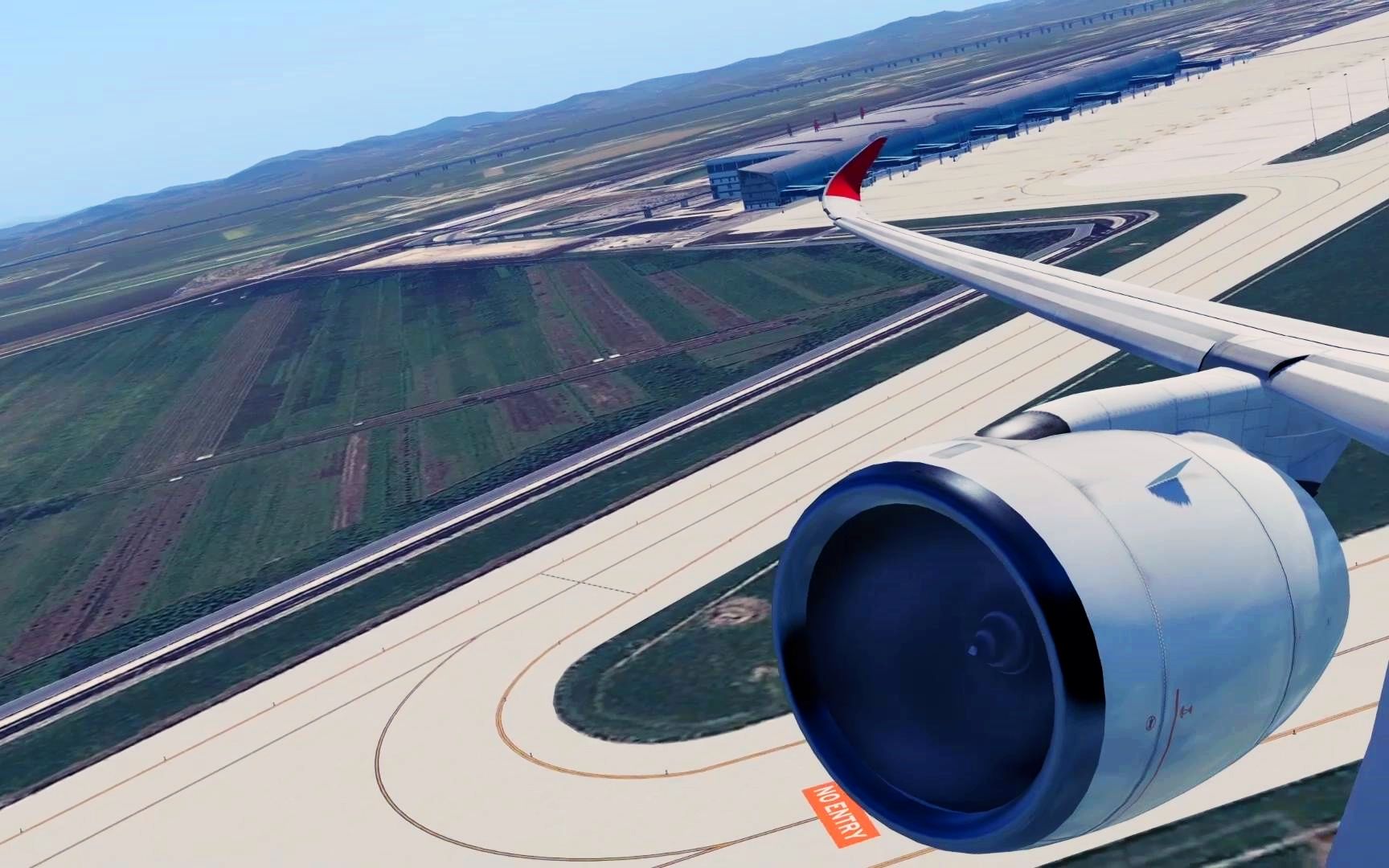 XPLANE11:坐飞机从长春机场起飞后,先90度拐弯,后爬升至2400米