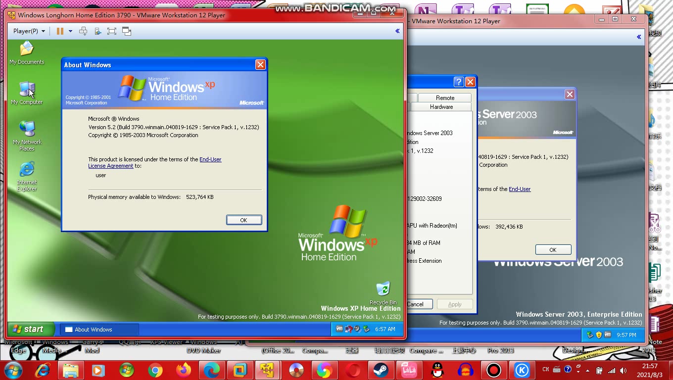 Windows Longhorn 3790(常用版和服务器版)对比