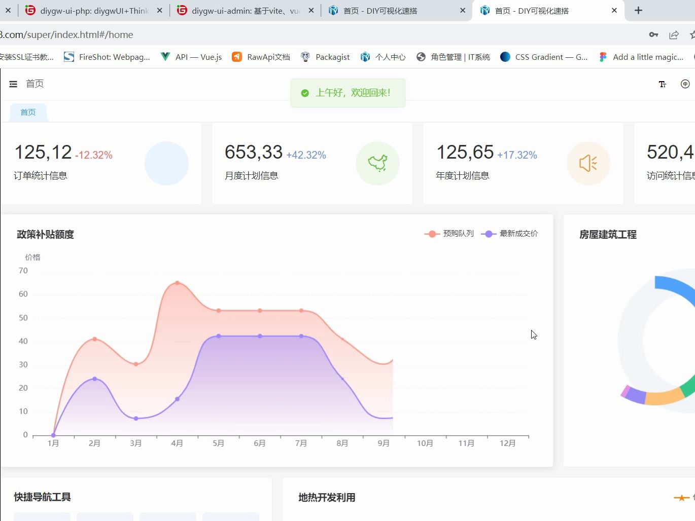 DIY可视化-diygw-ui-php之thinkphp8后台管理系统安装