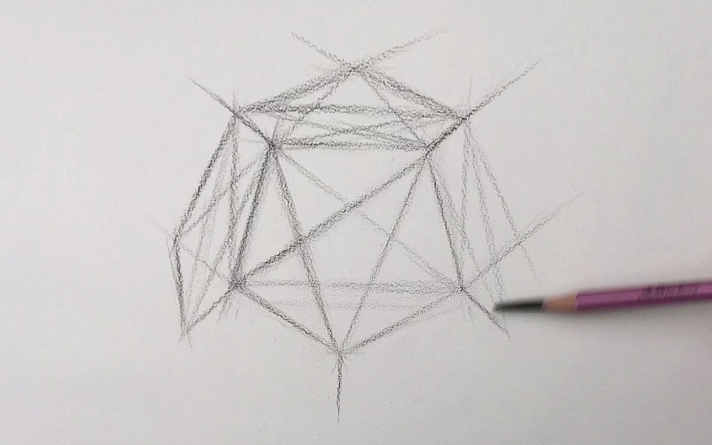 素描基础正十二面体结构画法核心