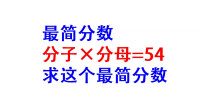 最简分数,分子×分母=54,求这个最简分数