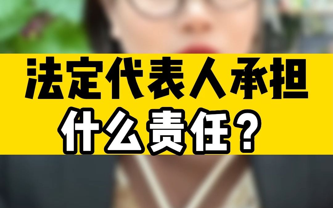 法定代表人承担什么责任