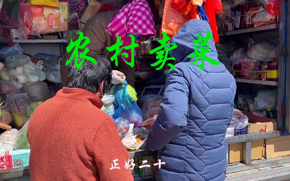 农村原来这样买菜,看看菜车上的菜什么价,跟市场差别大吗