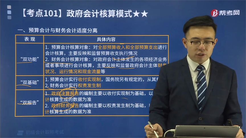 帮考网孙超凡老师详解预算会计与财务会计的适度分离怎么体现的?