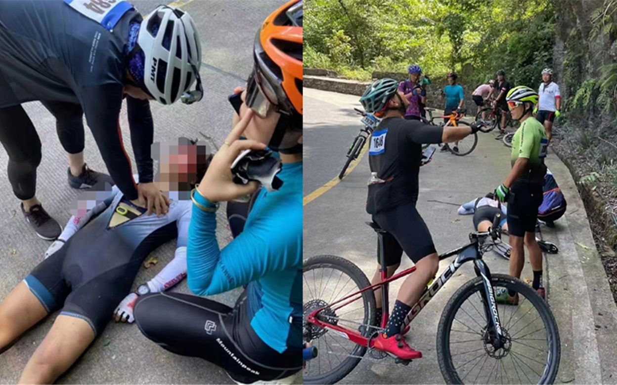 张家界自行车赛,骑手弯道处跌落悬崖,经抢救无效去世