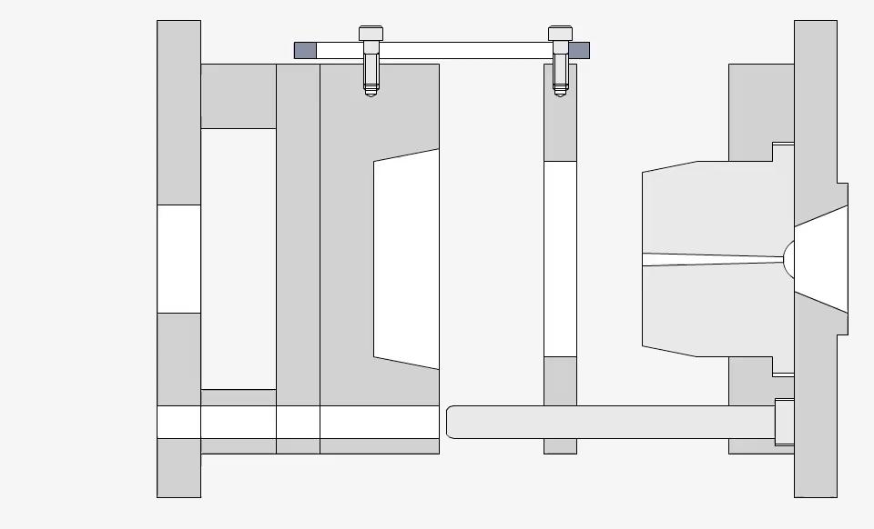 定模设置推出机构的注塑模