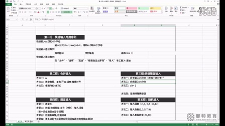 office办公软件excel教程 excel函数快速合并 酷炫输入 excel入门教程 从...